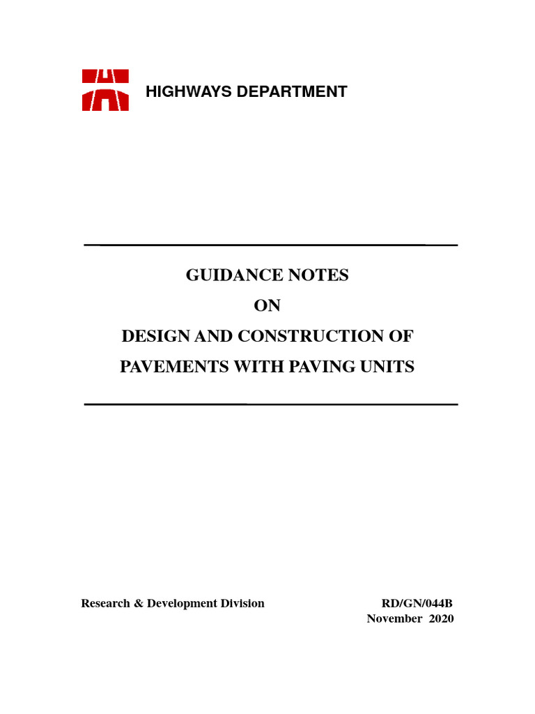 Guidance Notes ON Design and Construction of Pavements With Paving ...