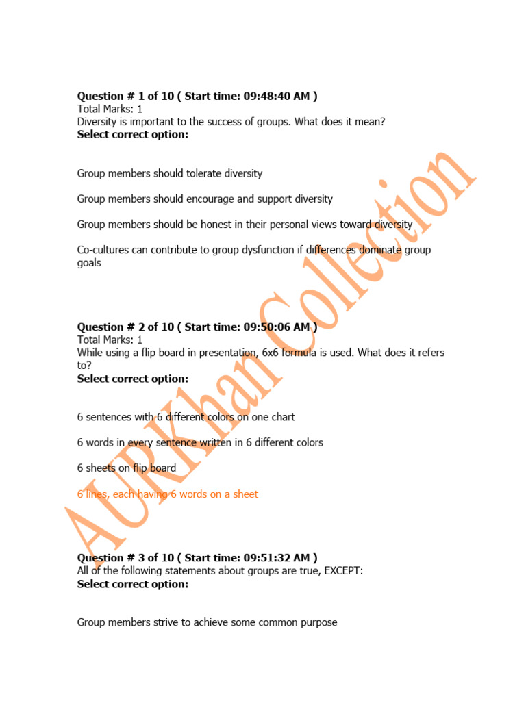 MCM 301 Mega Solved Quiz File | PDF | Question | Communication MCM 301 Mega Solved Quiz File | PDF | Question | Communication