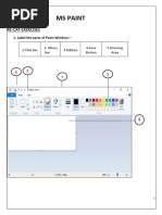 MS Paint Worksheet | PDF