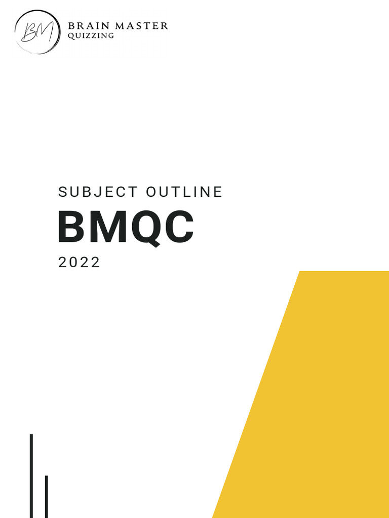 BMQC Subject Outline 2022 | PDF | Science | Knowledge