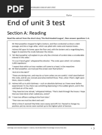 LS English 7 Unit 2 Test | PDF