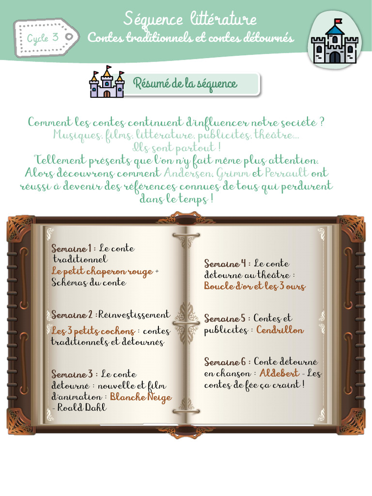 Contes traditionnels et détournés Cycle 3 | PDF | Le Petit Chaperon ...