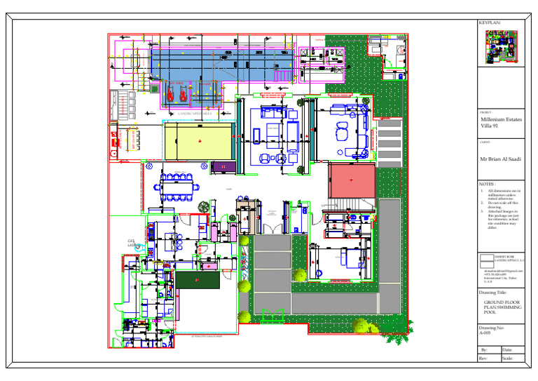 003 - Ground Floor Swimming Pool Plan | PDF