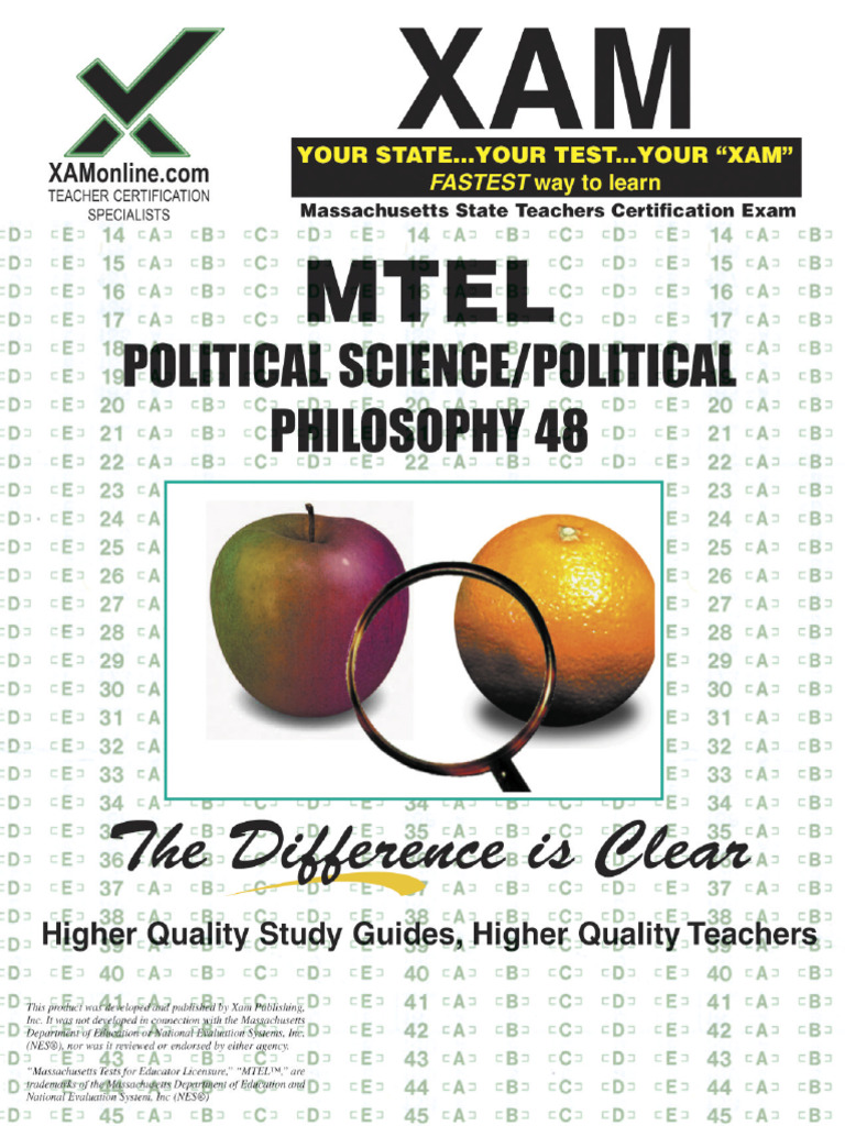 MTEL Political Science Political Philosophy 48 Teacher Certification ...