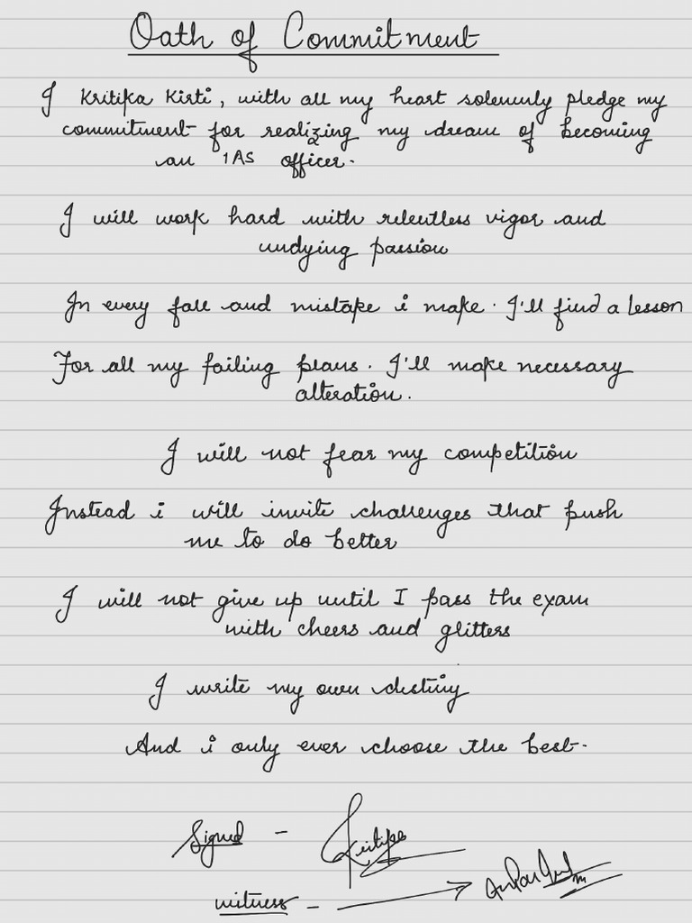 Oath of Commitment | PDF