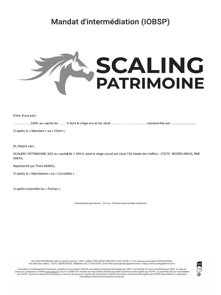 Modèle de Mandat | PDF