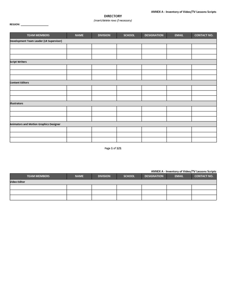 Encl1 CLMD Submission of Video TV and Radio Scripts To The Department ...