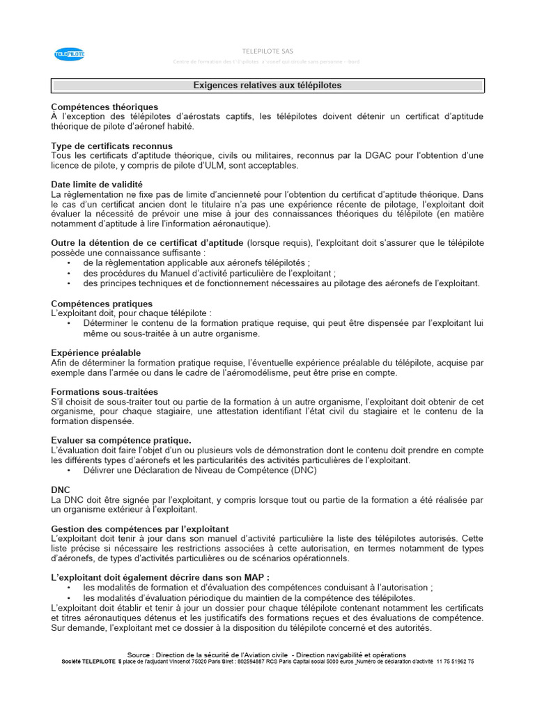 Formation Télépilote de Drone Civil | PDF | Gouverne | Aérodynamique
