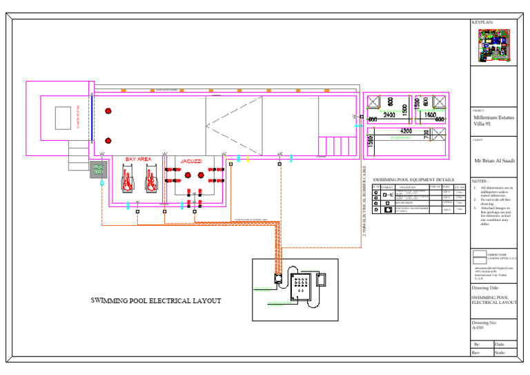 010 - Swimming Pool Electrical Layout | PDF | Swimming Pool