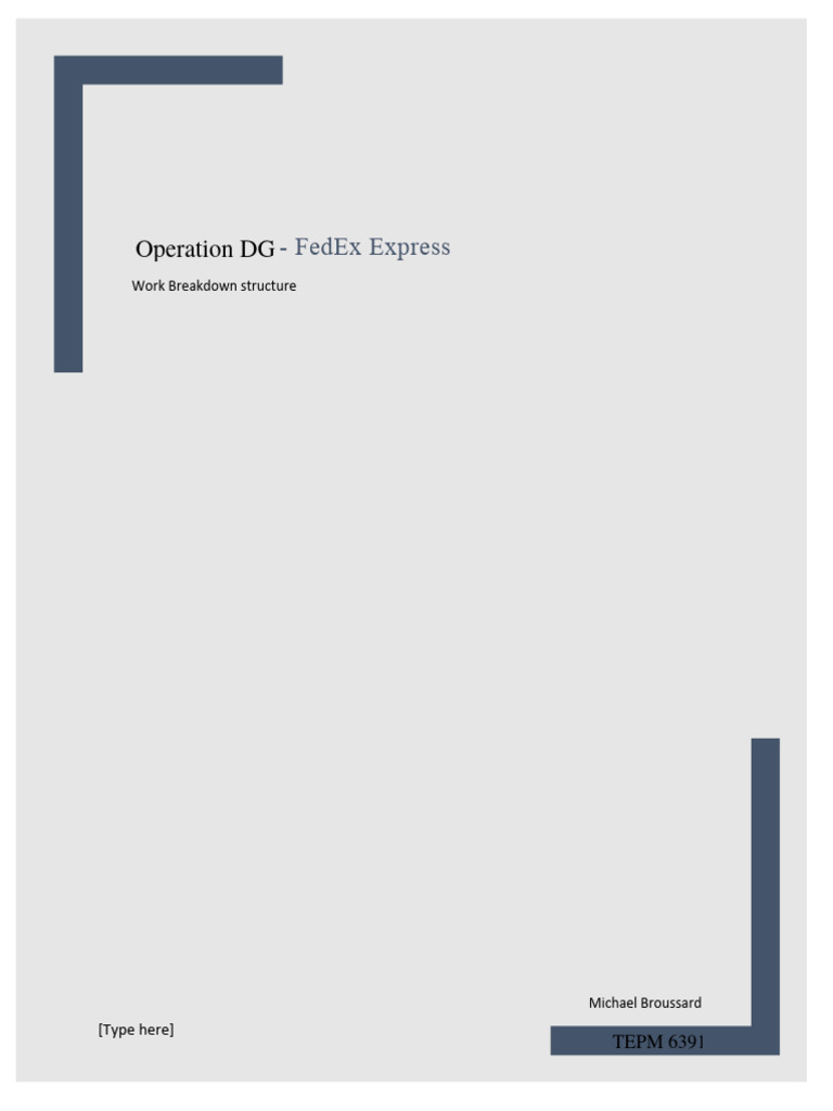 Operation DG: - Fedex Express | PDF | Systems Engineering | Information ...