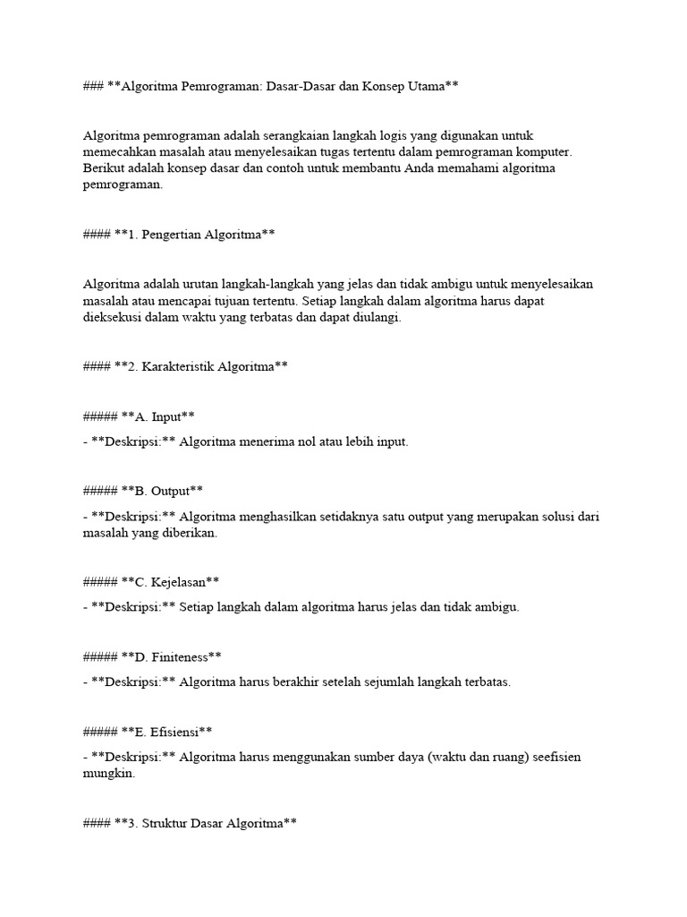Algoritma Pemrograman | PDF | Metode & Bahan Ajar | Komputer