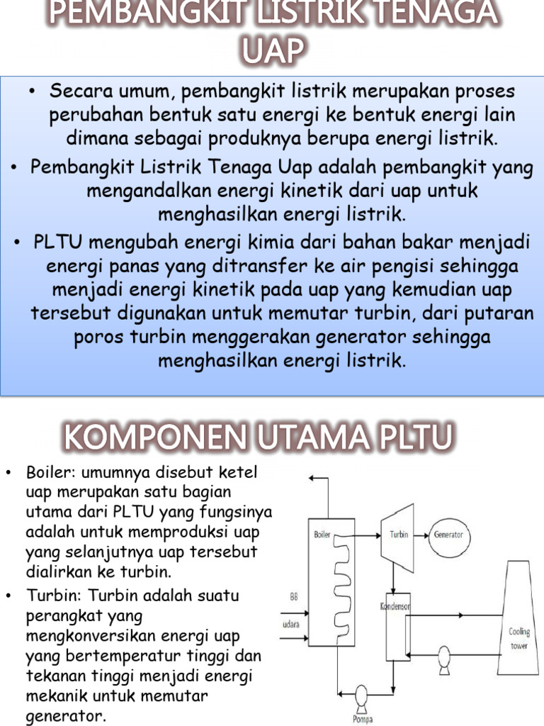 Komponen Utama PLTU dan Siklus Rankine | PDF