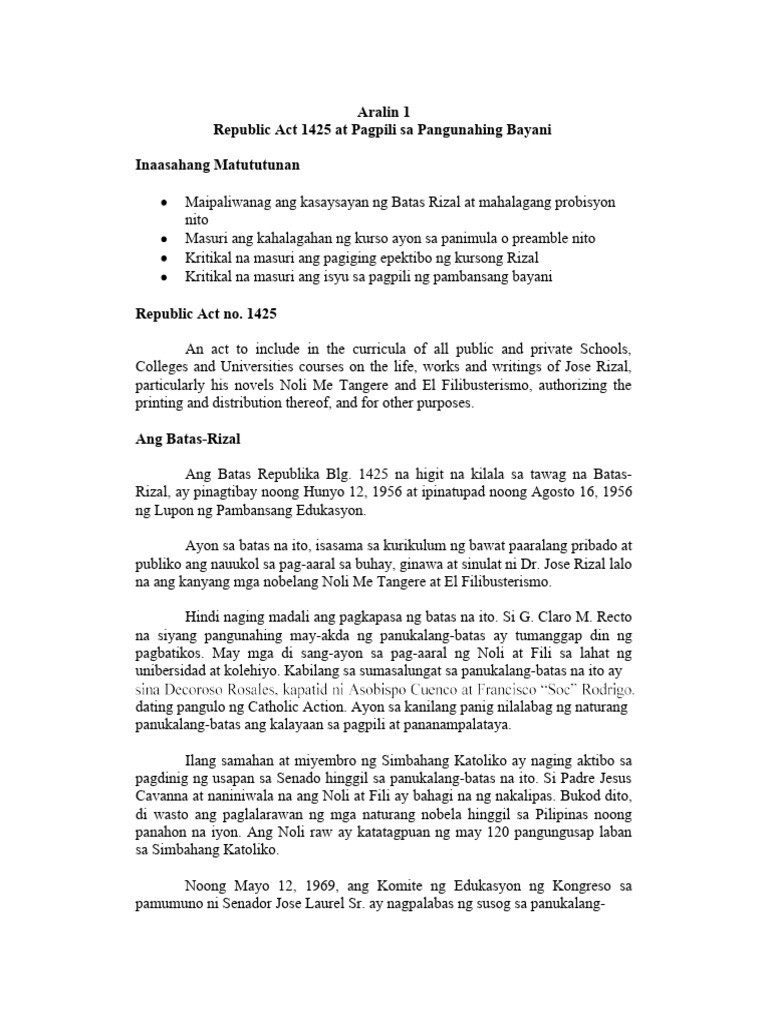 Life and Work of Rizal Chapter 1-5 Only!!!! | PDF