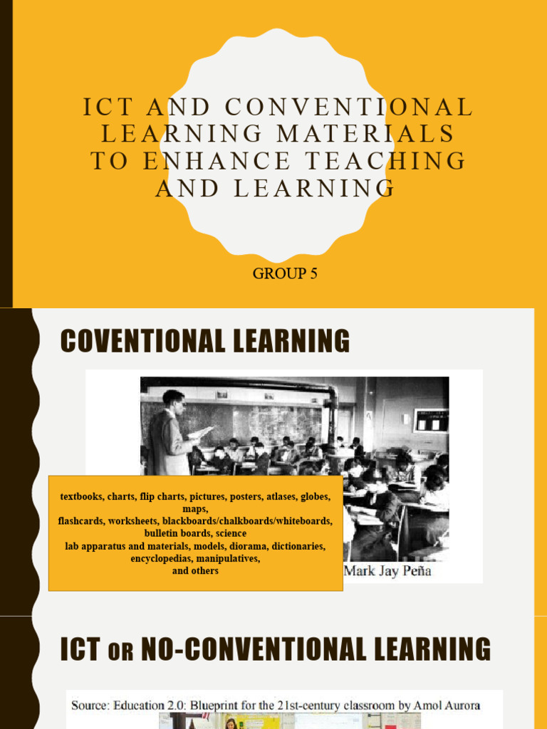 ICT and Conventional Learning Materials | PDF