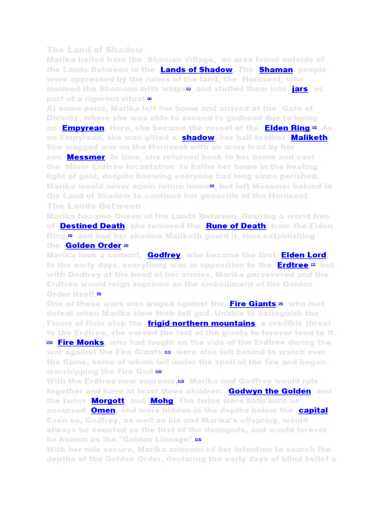 The Land of Shadow | PDF