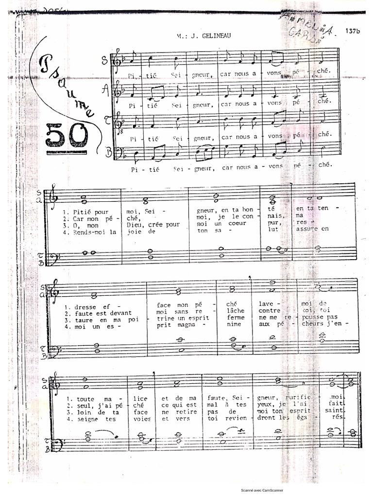 Psaume 50 137b | PDF