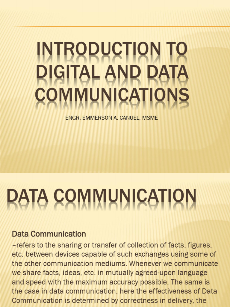 Introduction | PDF | Computer Network | Digital Signal