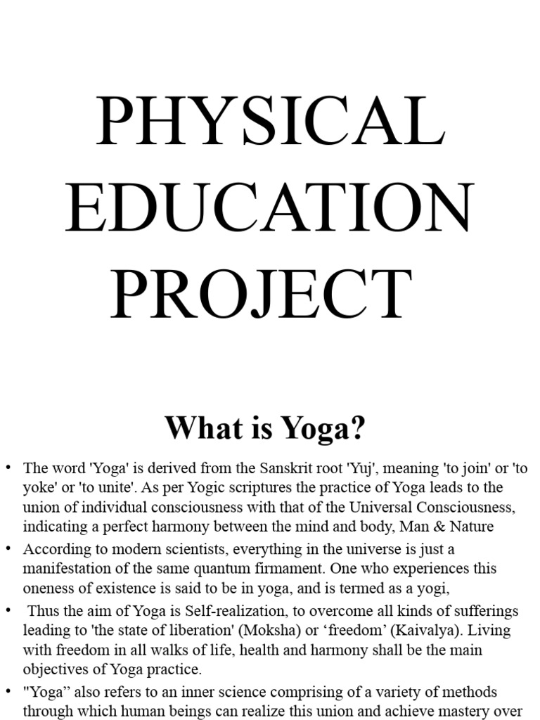 Physical Education Project | PDF | Asana | Yoga