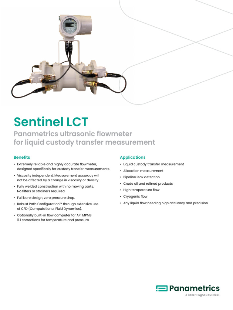 Sentinel Lct en Datasheet | Download Free PDF | Flow Measurement ...