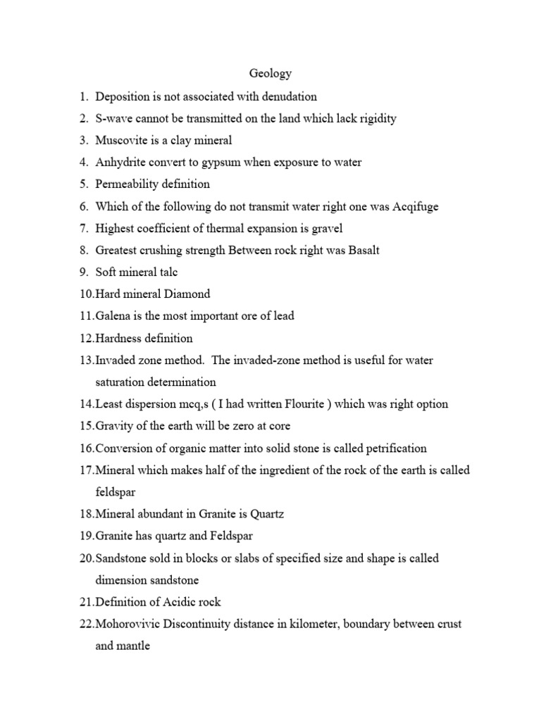 Geology Pdf Rock Geology Minerals