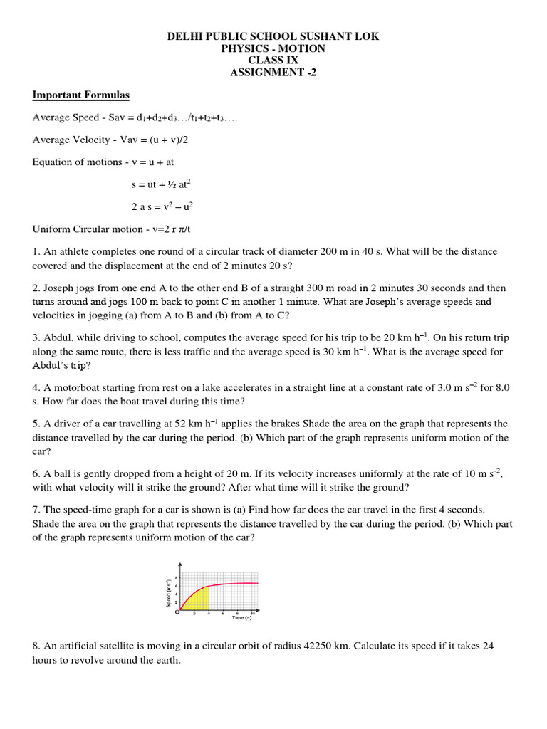 Motion Assignment2 | PDF | Science & Mathematics