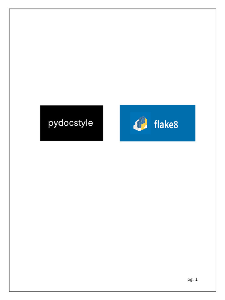 Pydocstyle and Flake8 Documentation New | PDF | Python (Programming Language) | Software Repository