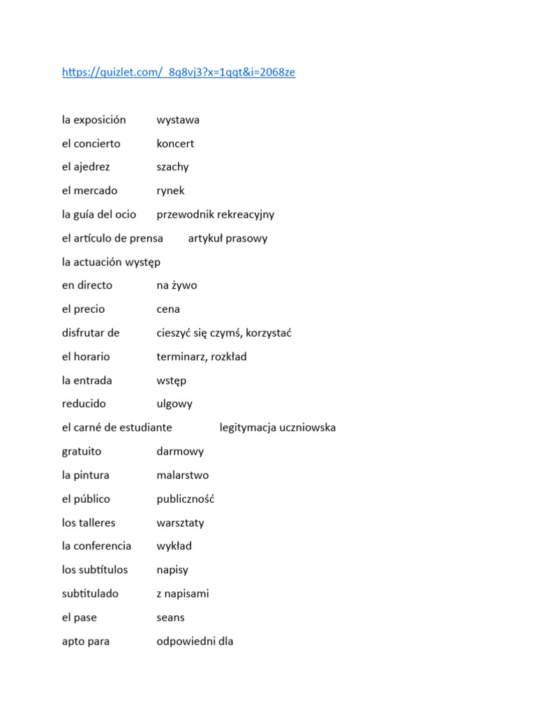 Aula, 2, Unidad 5 - Vocabulario | PDF