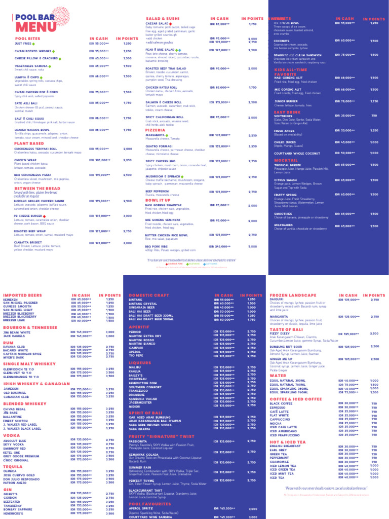 Cy DPSSM 10 23 Pool Bar Menu 22933 | PDF | Hamburgers | Sauce