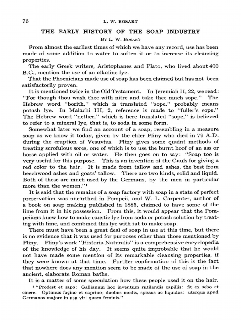 Bosart 1924 | PDF | Soap | Sodium Carbonate