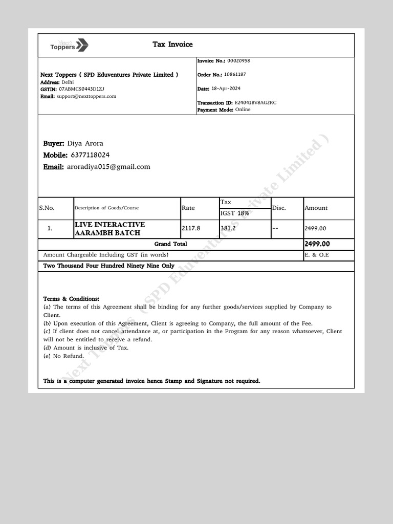 7533415e240418v8ag2rc PDF | PDF | Invoice | Payments