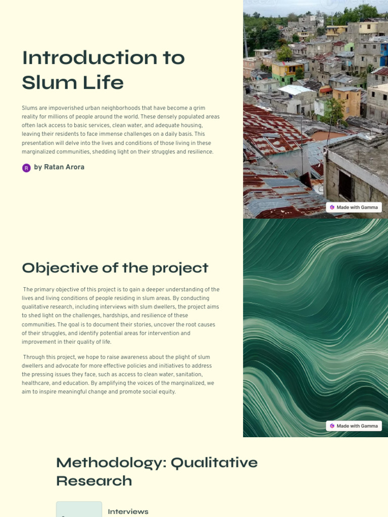 Introduction to Slum Life | PDF | Slum | Poverty