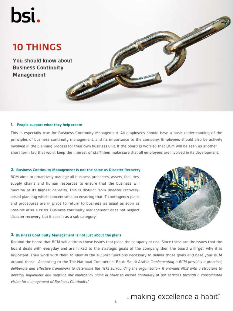10-things-you-should-know-about-business-continuity-management_mea_06 | PDF | Insurance | Business
