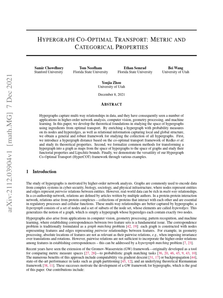 Hypergraph Co-Optimal Transport: Metric and Categorical Properties ...