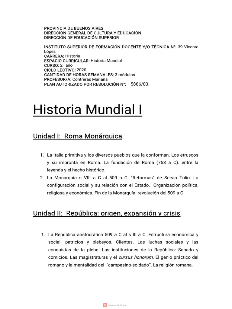 Prog Hist MD I | PDF