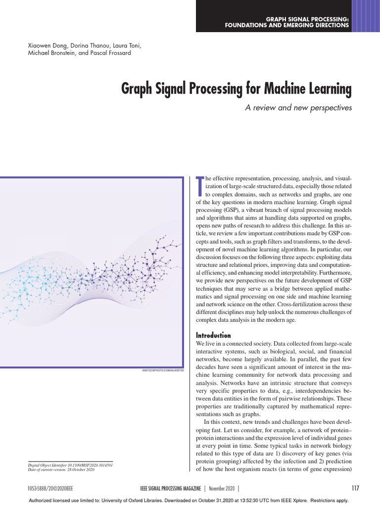 Graph Signal Processing for Machine Learning | Download Free PDF | Machine Learning | Deep Learning