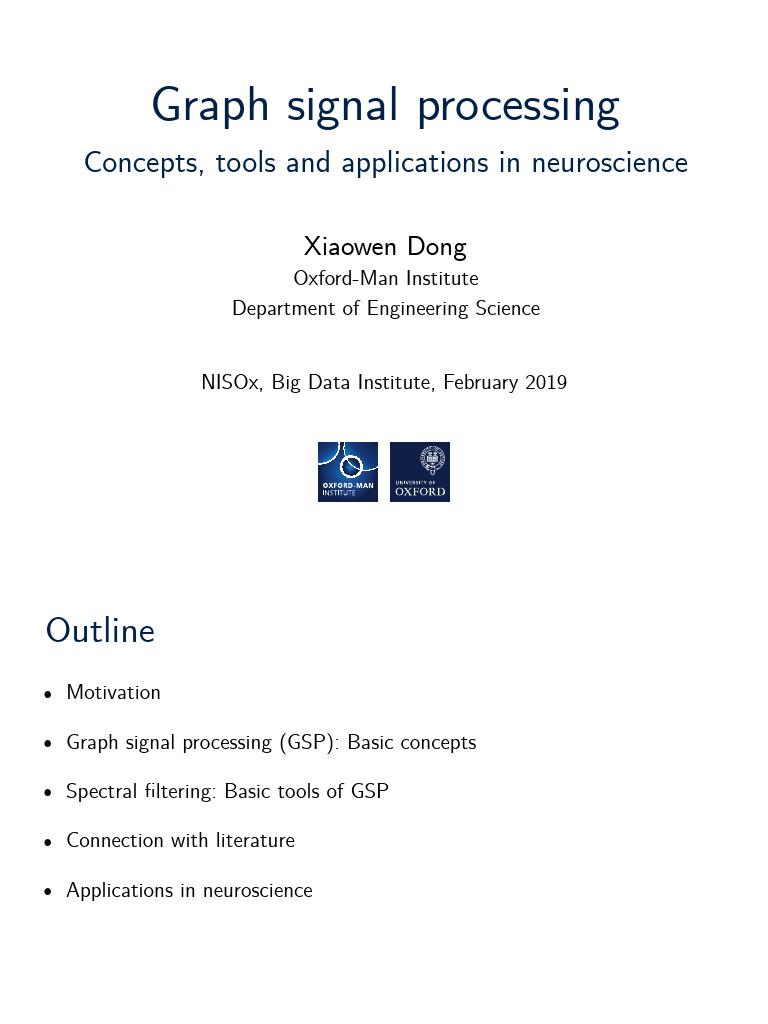 Slides - Graph Signal Processing and Applications in Neuroscience | PDF | Visual Cortex ...