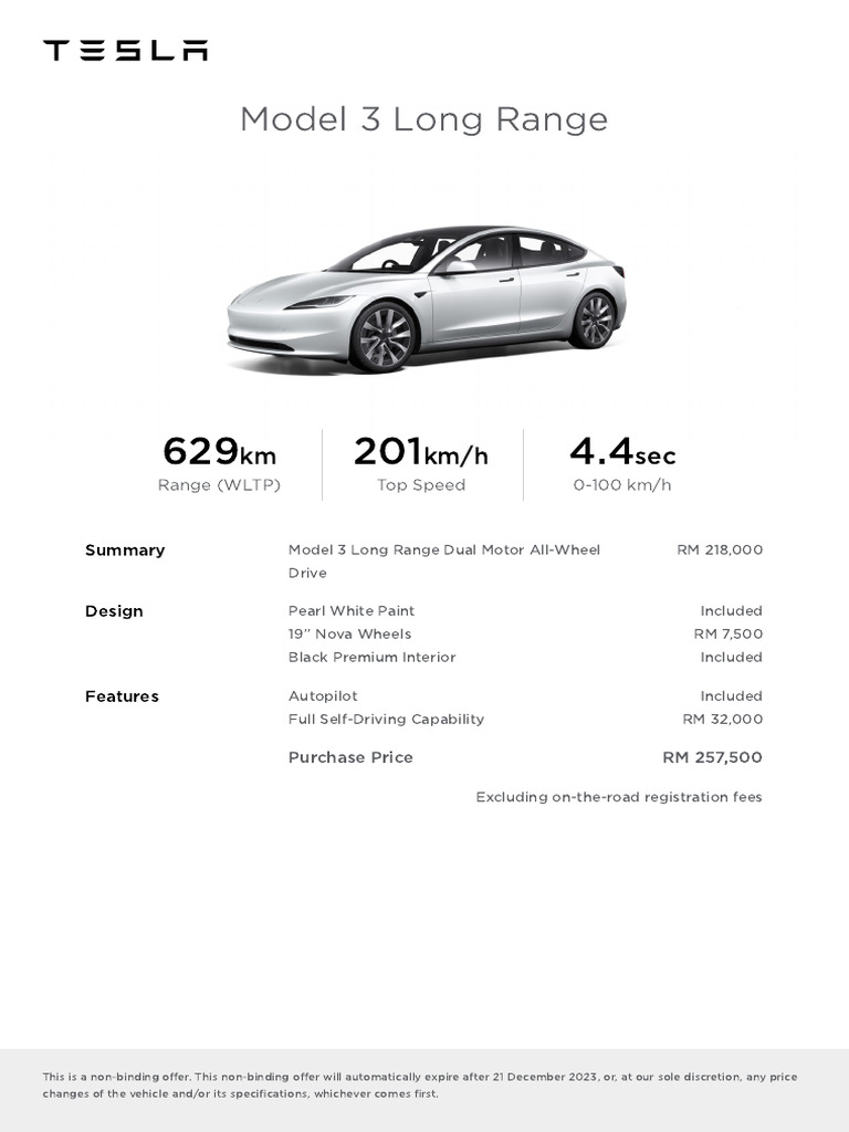 Tesla Model 3 Booking | Download Free PDF | Option (Finance) | Land ...