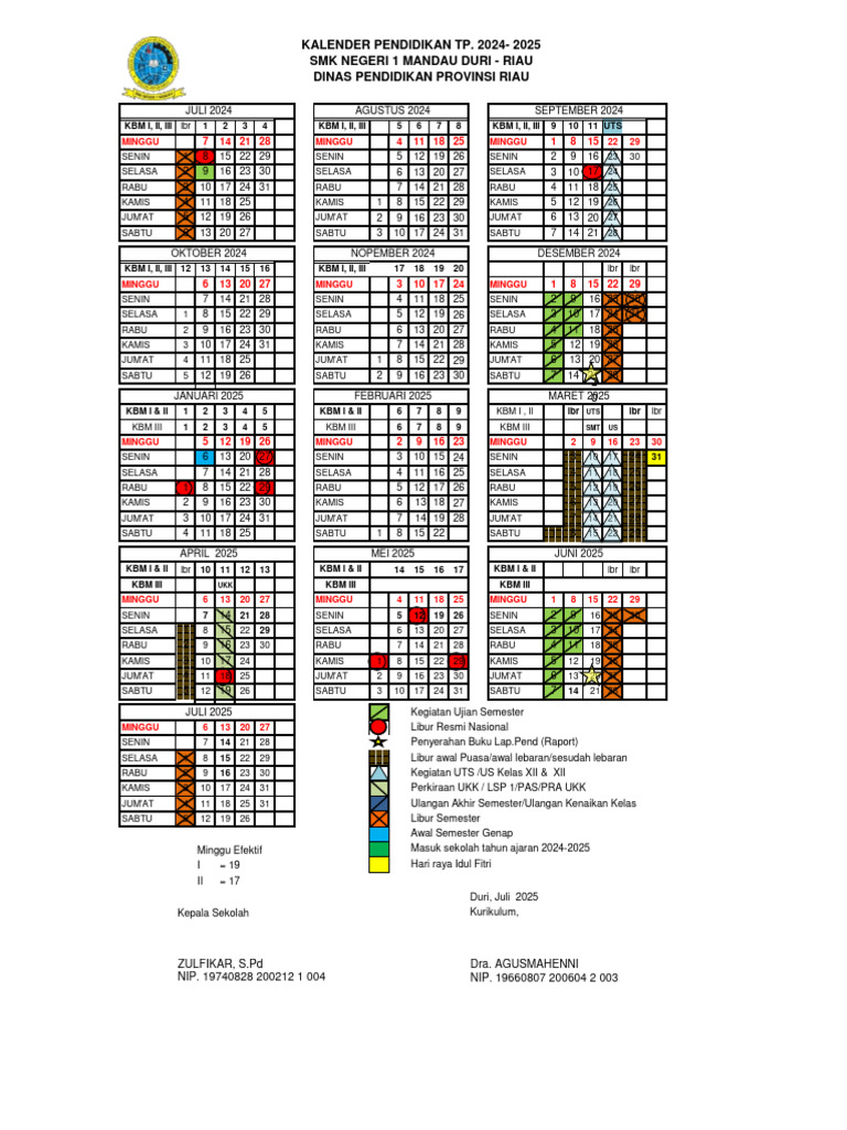 KALENDER PENDIDIKAN 2024- 2025 | PDF