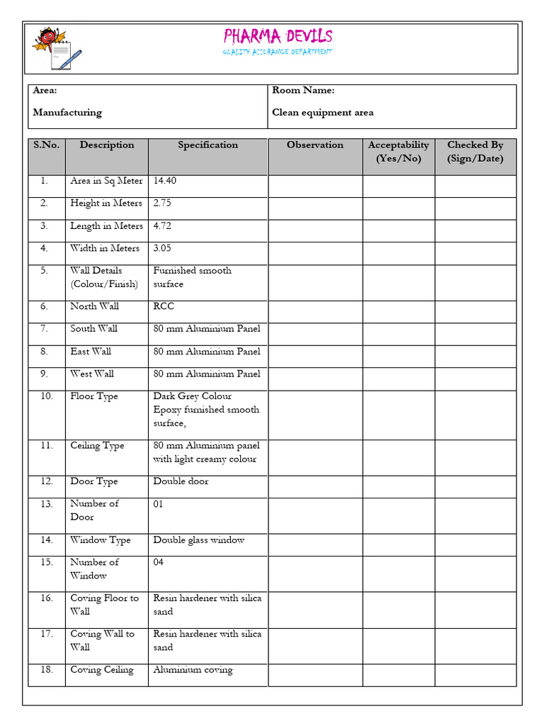 Clean Equipment Area | PDF | Building Engineering | Architectural Elements