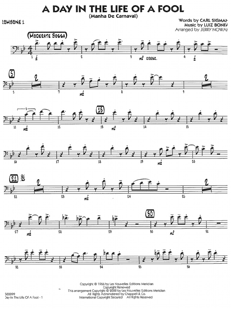 A Day in A Life - Trombone 1 | PDF
