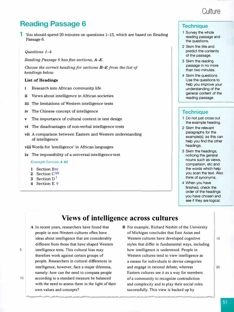 Culture Improve Your Skills Reading - Matching | PDF | Intelligence | Word