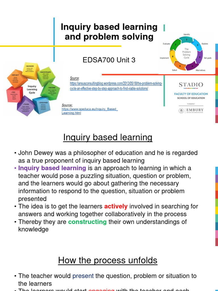 Inquiry Based Learning and Problem Solving | PDF | Inquiry | Inquiry ...