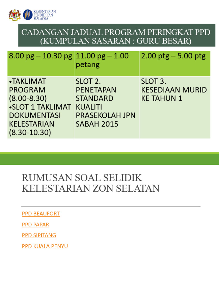TAKLIMAT PROGRAM | PDF