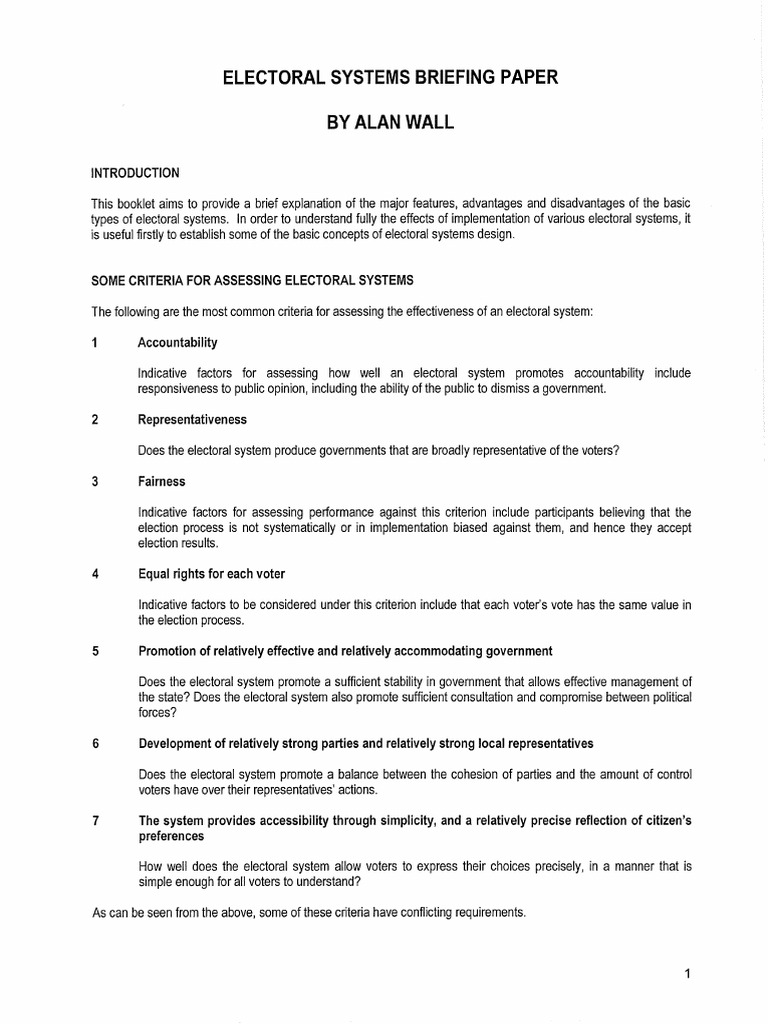 Electorial System | PDF