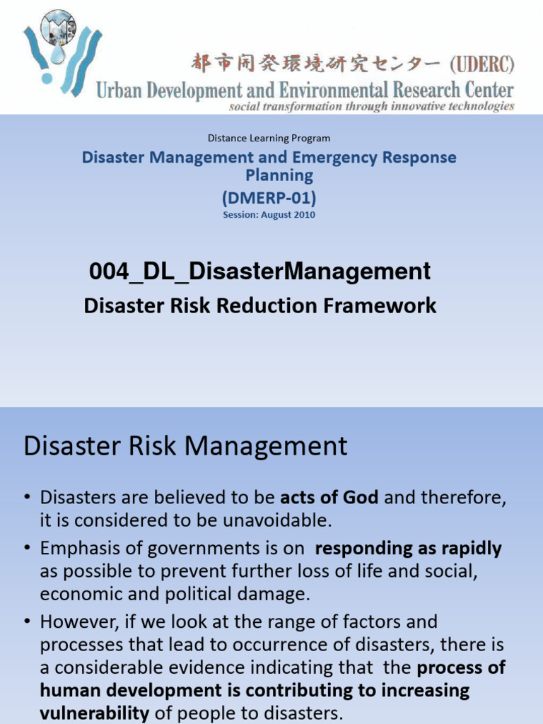 Disaster Risk Management Framework Guide | PDF | Emergency Management ...