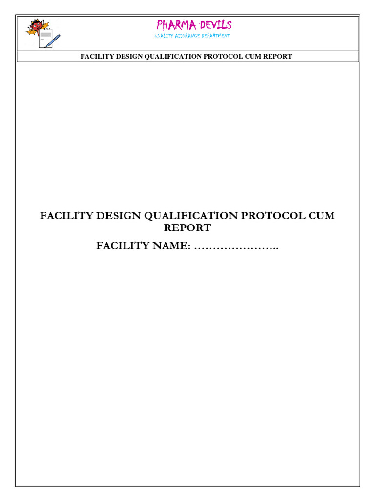 DQ Facility Qualification Protocol | PDF | Wall | Door