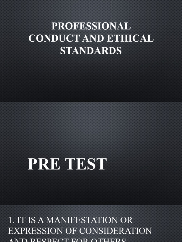 Professional Conduct and Ethical Standards NEW 1 | PDF | Perjury | Police