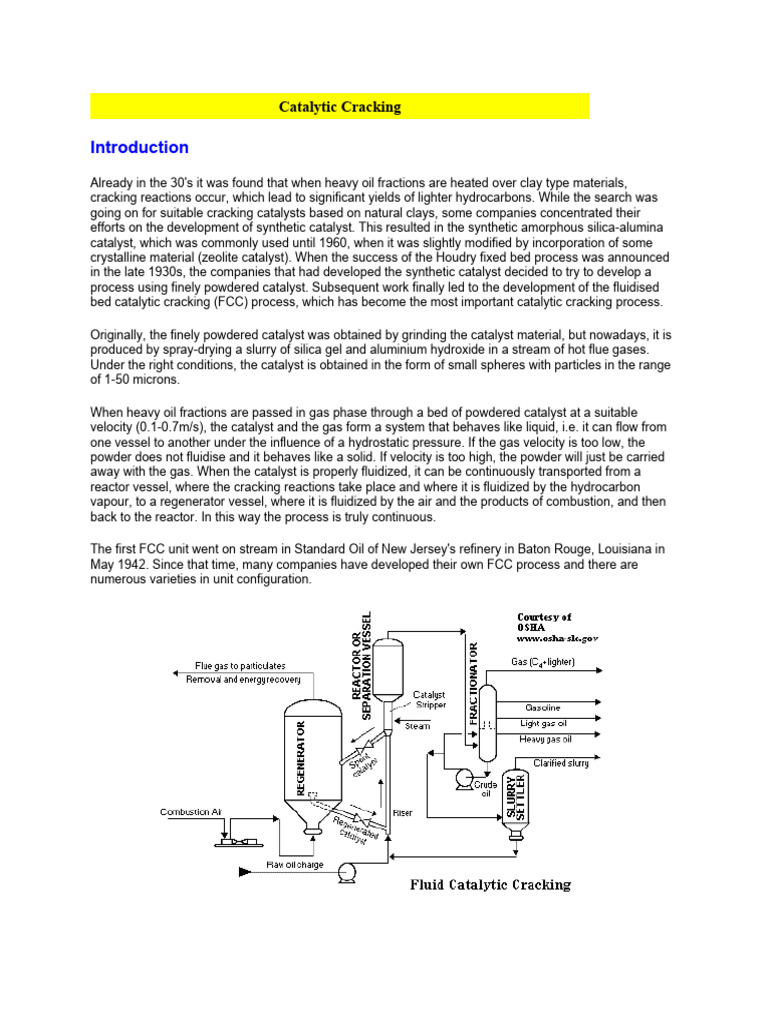 Catalytic Cracking | PDF | Cracking (Chemistry) | Chemistry