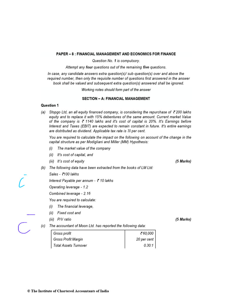 Pyq_fm Eco_m 18 to July 21 | PDF | Cost Of Capital | Net Present Value