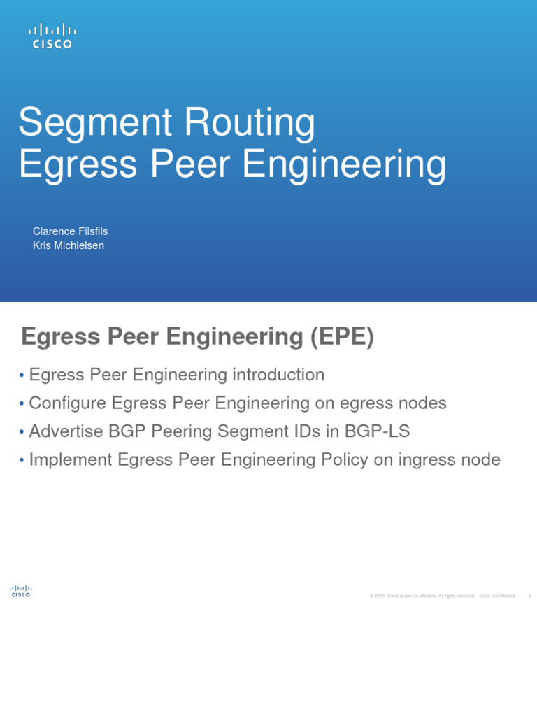Segment Routing Egress Peer Engineering | PDF | Routing | Networking